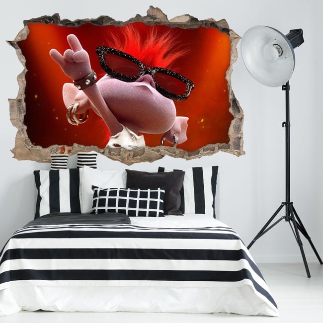 🥇 Vinili e adesivi muro del foro trolls 3d 🥇
